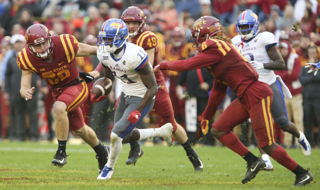 KU’s Steven Sims Jr. sets sights on improving as punt returner | News ...